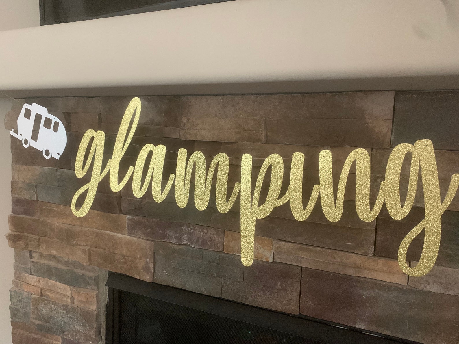 Glamping Banner: Glitter Camper Bachelorette Party Decor - Etsy