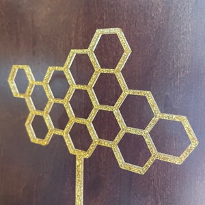 Honeycomb Cake Topper, Bee Cake Topper, Bee Baby Shower, Bee Birthday ...
