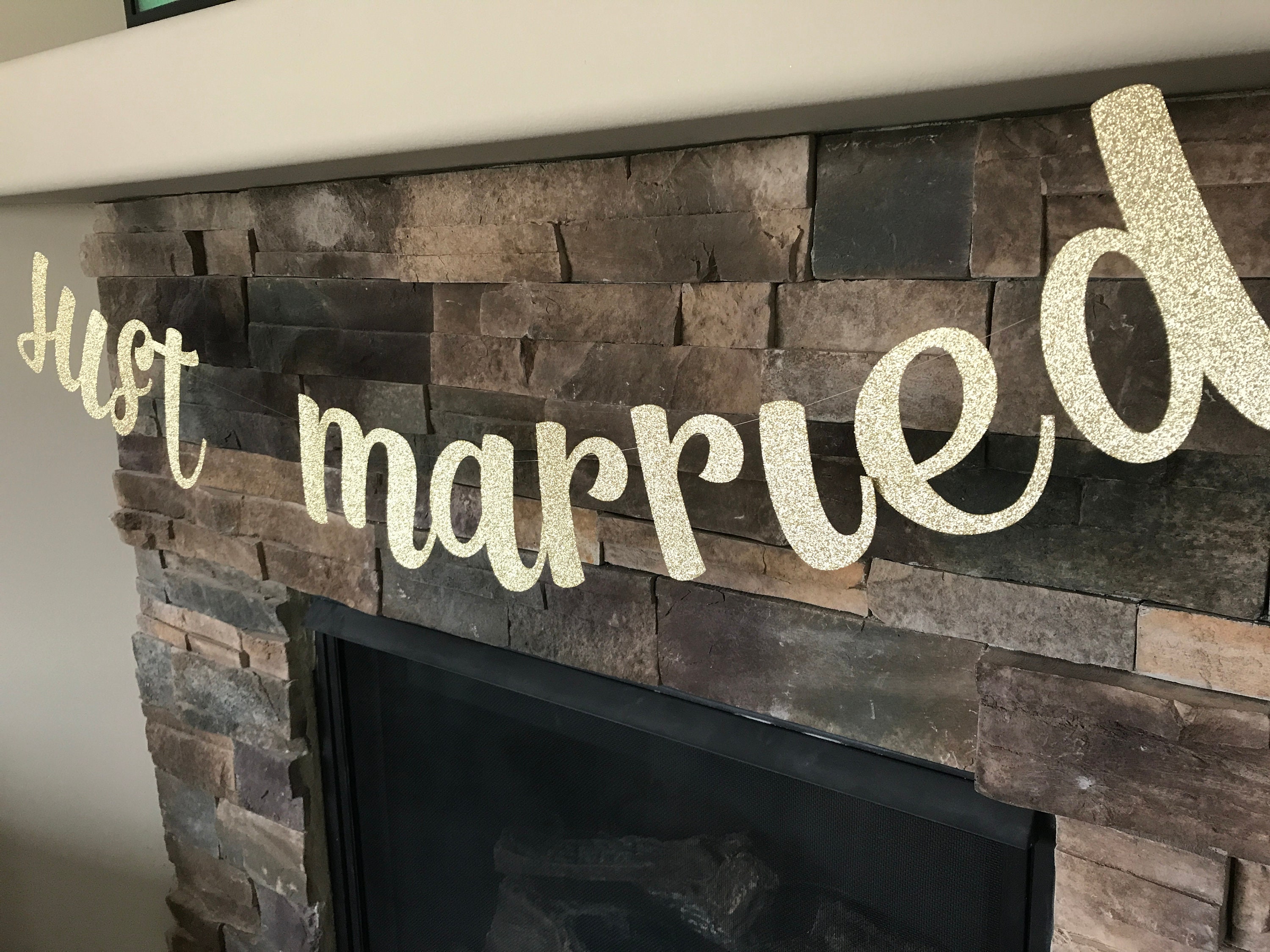 Just Married Banner / Wedding Banner / Wedding Reception - Etsy