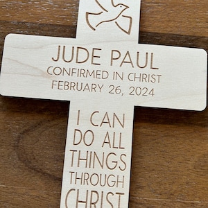 Personalized Confirmation Cross, Religious Gift, Confirmed, Custom ...