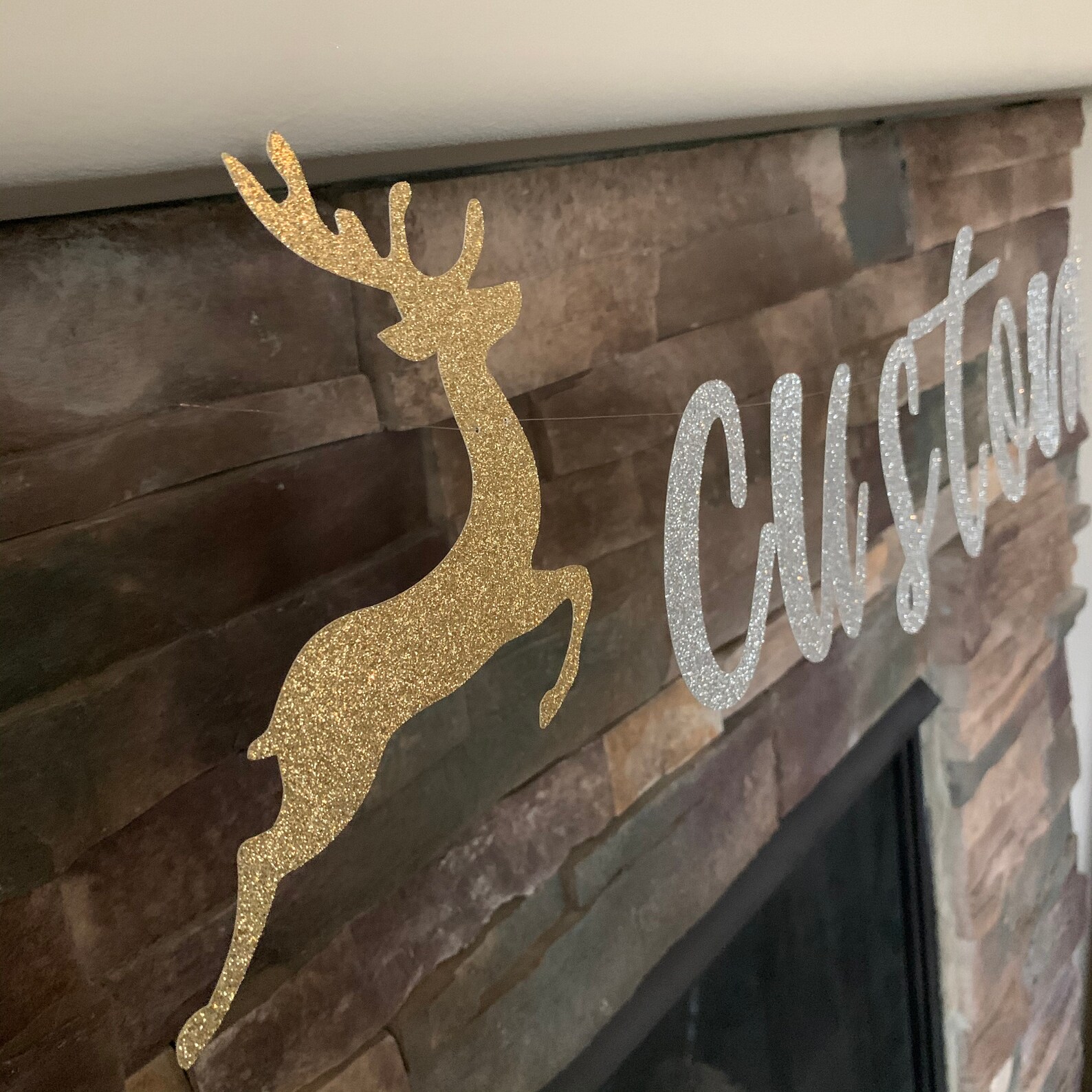 Custom Christmas Banner Christmas Banner Custom Reindeer | Etsy