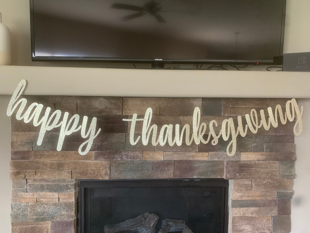 Happy Thanksgiving Banner, Thanksgiving Decorations, Thanksgiving ...