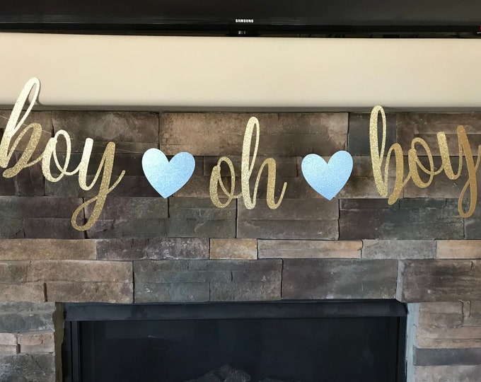 Teddy Bear Baby Boy Blue Baby Shower Banner. It's A Boy Baby Shower ...