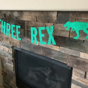 Three Rex Banner / Three Rex / Three Rex Birthday / Dinosaur Birthday ...