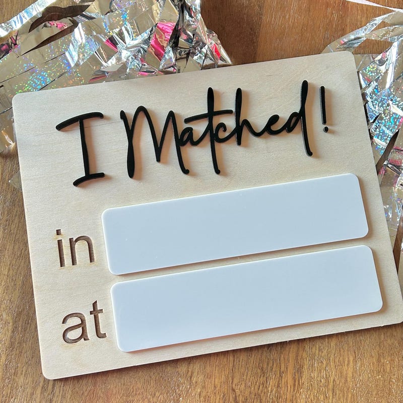 I Matched Sign - Etsy
