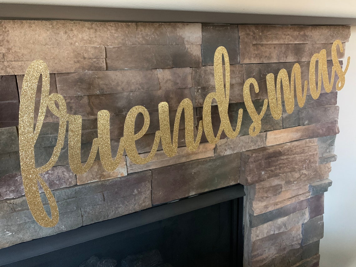 Merry Friendsmas Banner Christmas Banner Christmas - Etsy