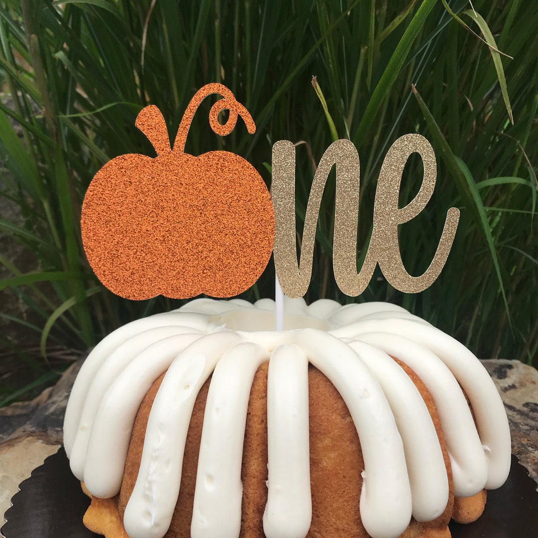 One Pumpkin Cake Topper, Pumpkin Birthday, Halloween Birthday, Pumpkin ...