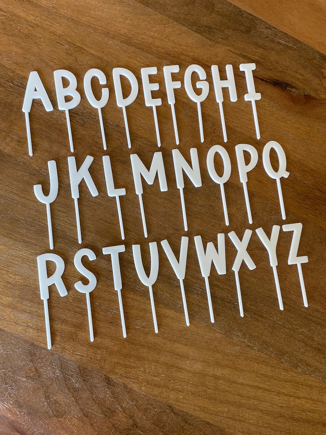 Individual Letter Cake Toppers, Single Letter Cake Topper, Alphabet ...
