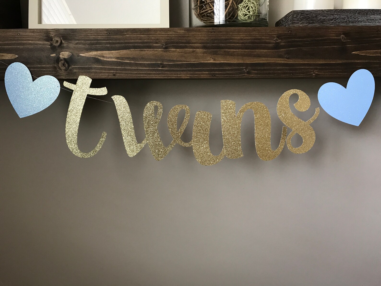 Twins banner / twins baby shower / twins gender reveal / baby | Etsy