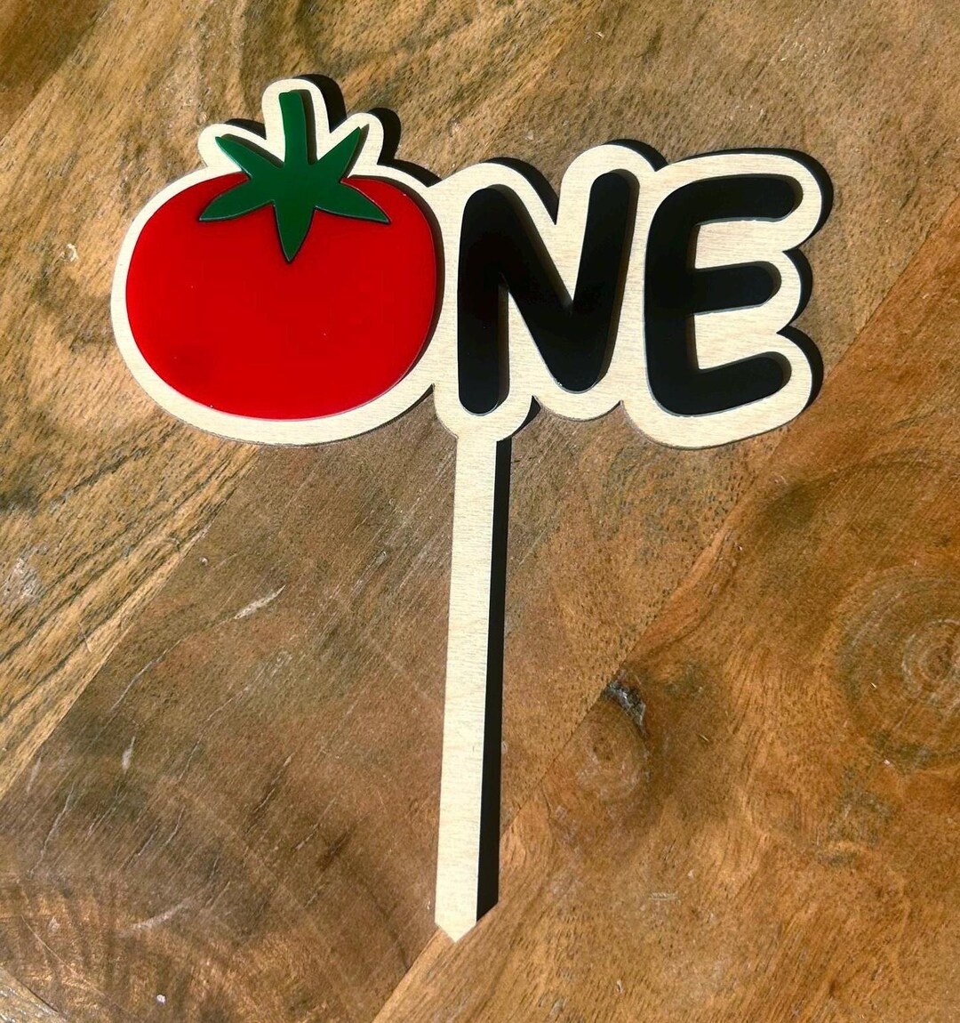 Tomato Cake Topper, One Cake Topper, First Birthday Decorations ...