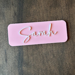 Custom Business Name Badge, Custom Acrylic Name Tag, Magnetic Name ...