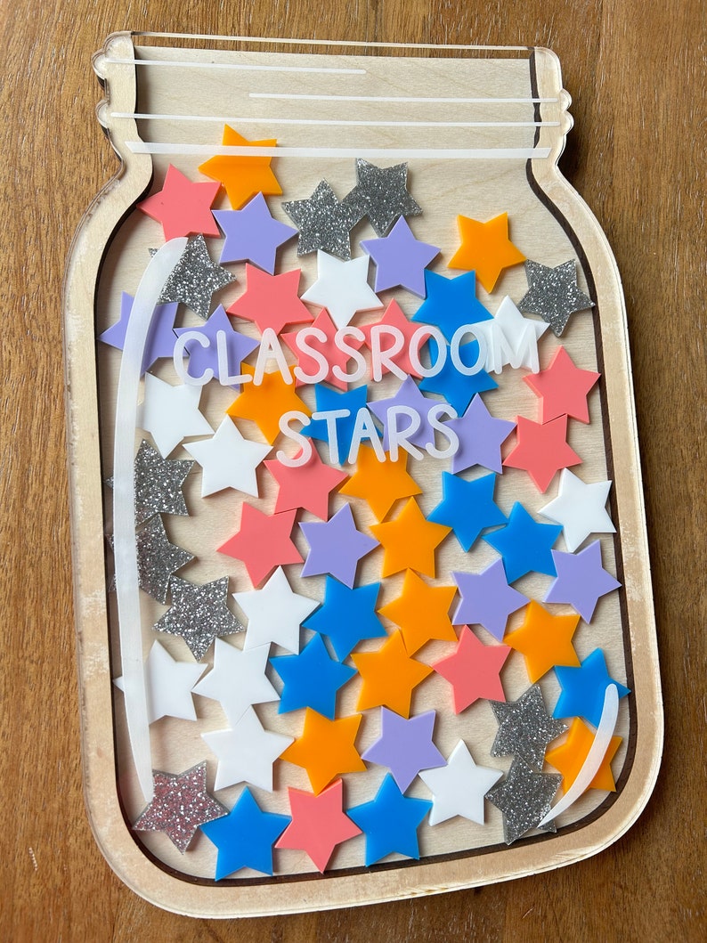 Personalized Jumbo Star Reward Jar: Classroom Incentive System - Etsy