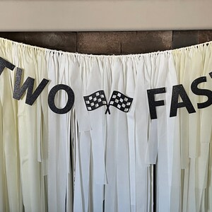 Two Fast Banner, Two Fast Decorations, 2nd Birthday, Racing Birthday ...