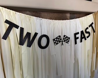 Two Fast Cake Topper Two Fast Decorations 2nd Birthday - Etsy