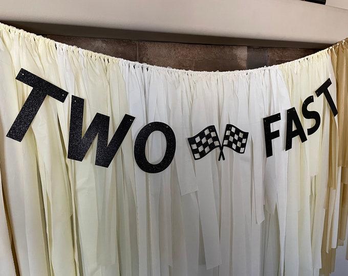 Growing up Two Fast, Growing up Two Fast Banner, Racing Decorations ...