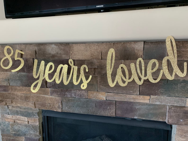 85 Years Loved Banner 85 Years Loved 85th Birthday Banner - Etsy