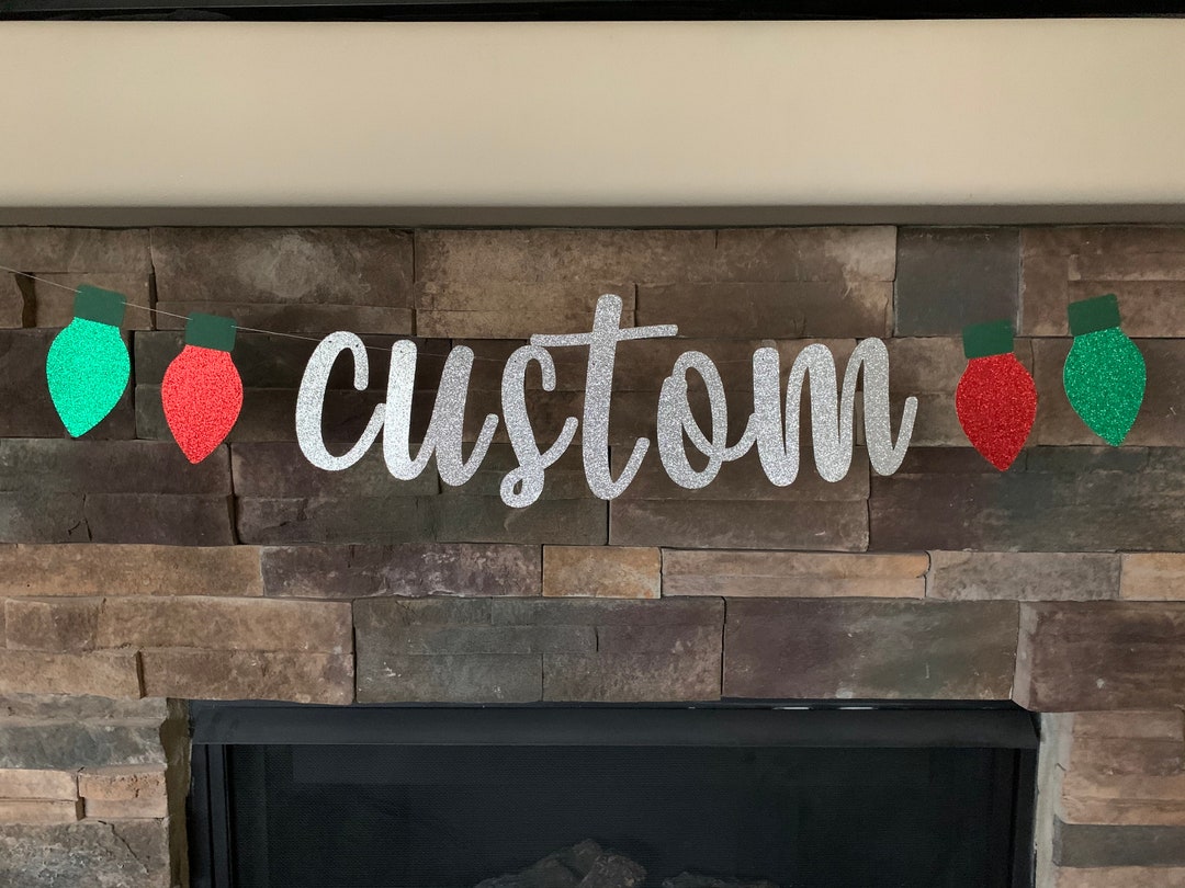 Custom Christmas Banner, Christmas Banner, Custom Christmas Lights ...