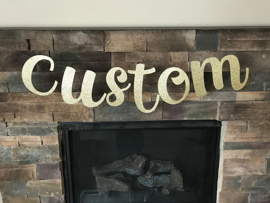 Custom Name Banner / Jumbo Name Banner / Jumbo Custom Banner / - Etsy