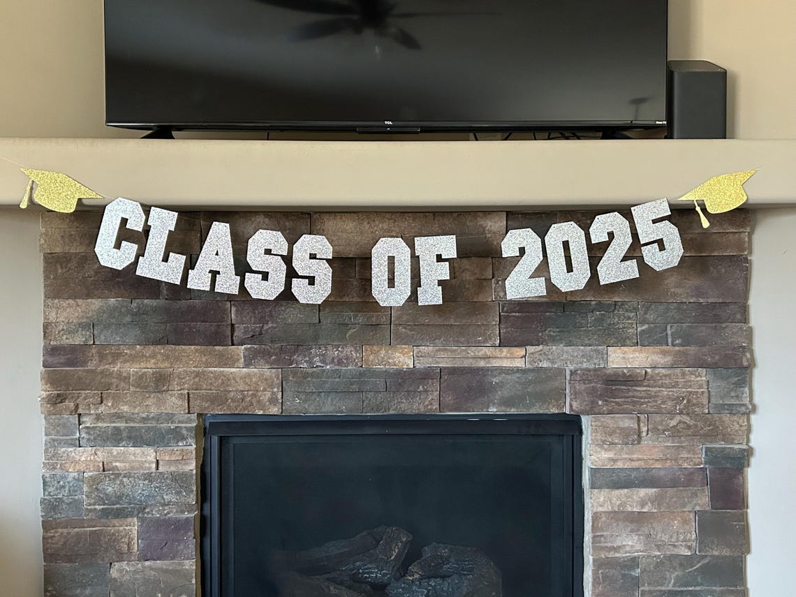 Class of 2025 Glitter Banner: Graduation Party Decor - Etsy