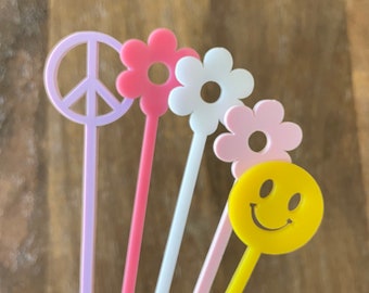 Drink Stirrers Smiley Face - Etsy