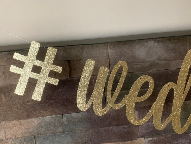 Wedding Hashtag Banner Custom Hashtag Banner Custom Wedding | Etsy