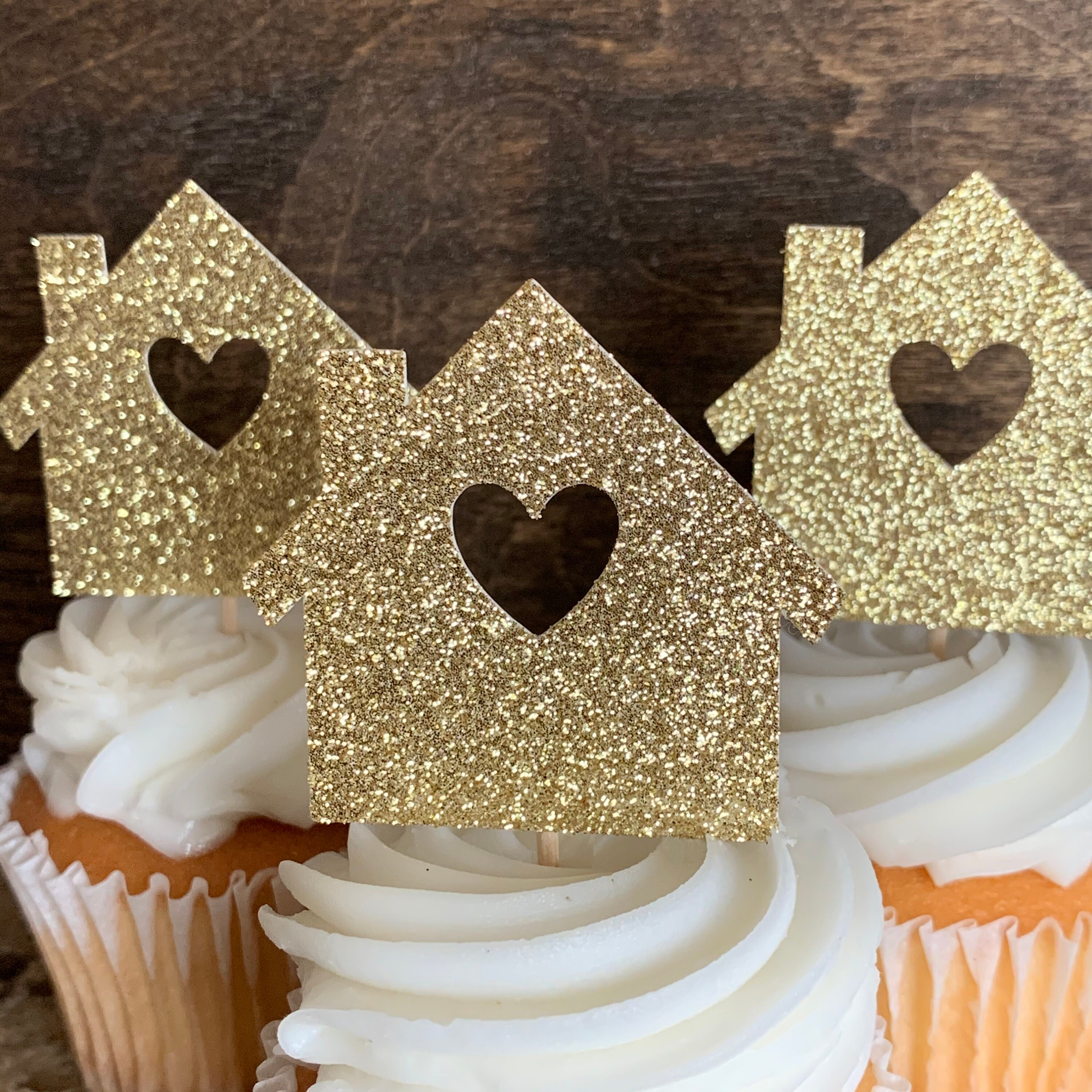 House Cupcake Toppers New Home Food Picks Housewarming Party - Etsy