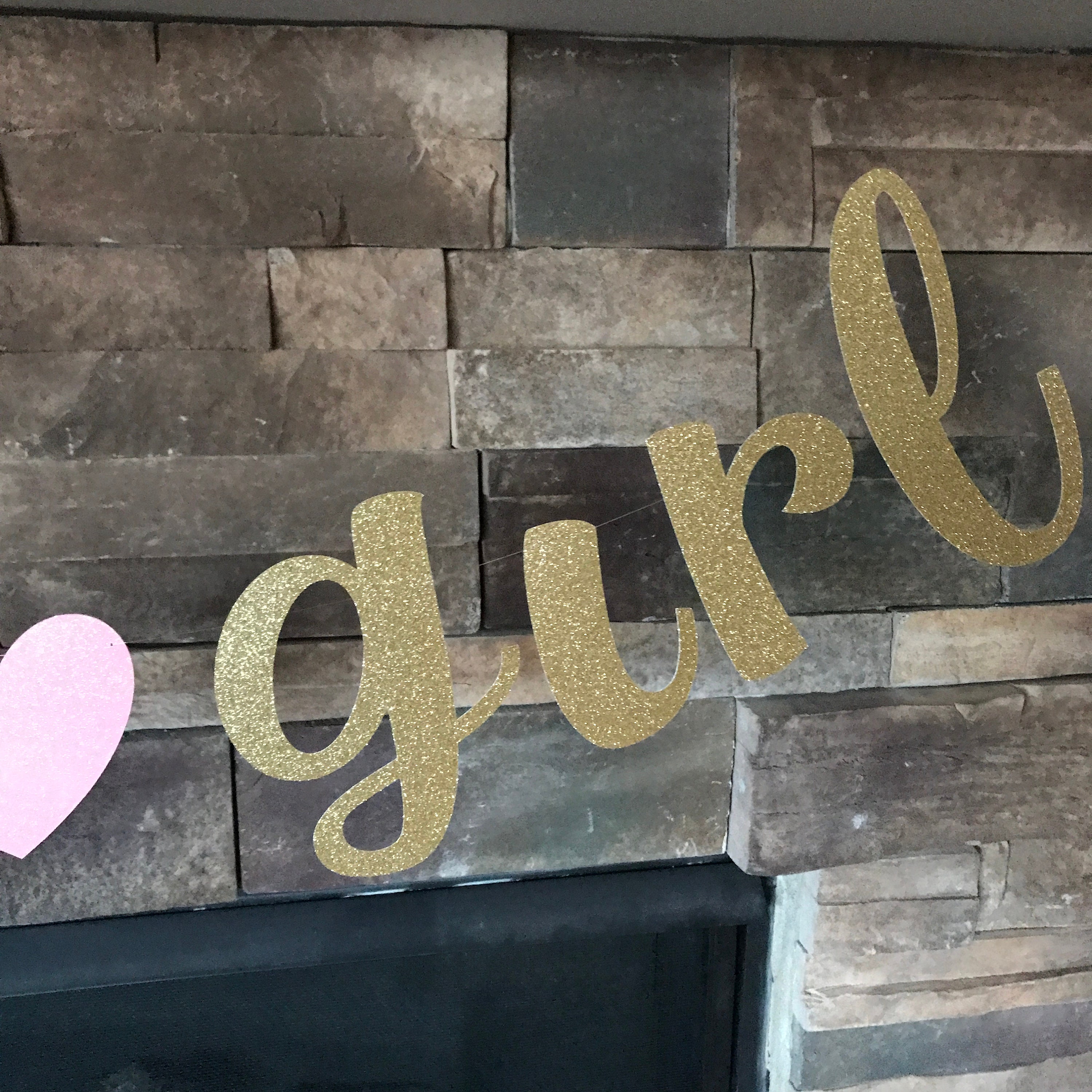 Baby Girl Banner / Baby Girl Glitter Banner / It's a Girl | Etsy