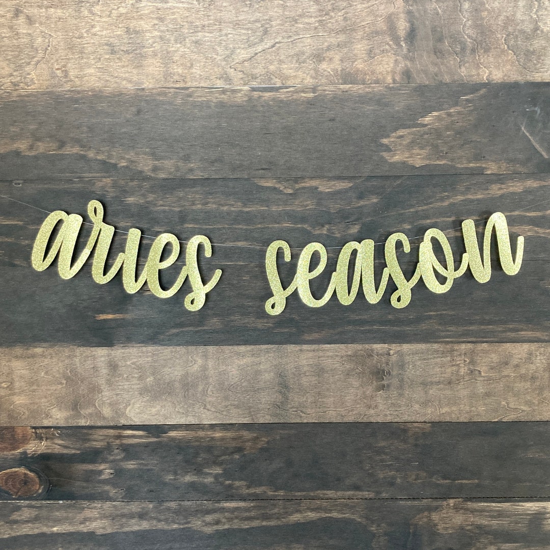 Aries Birthday Banner, Aries Season Birthday, Aries Party Decorations ...