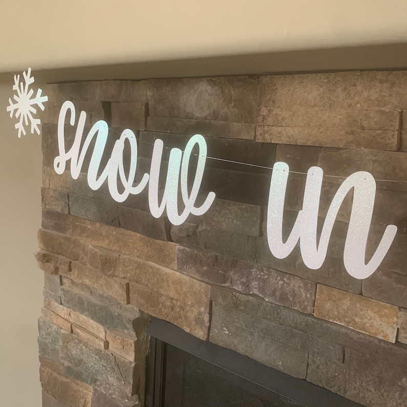 Snow in Love Banner Snow in Love Banner With Snowflakes | Etsy