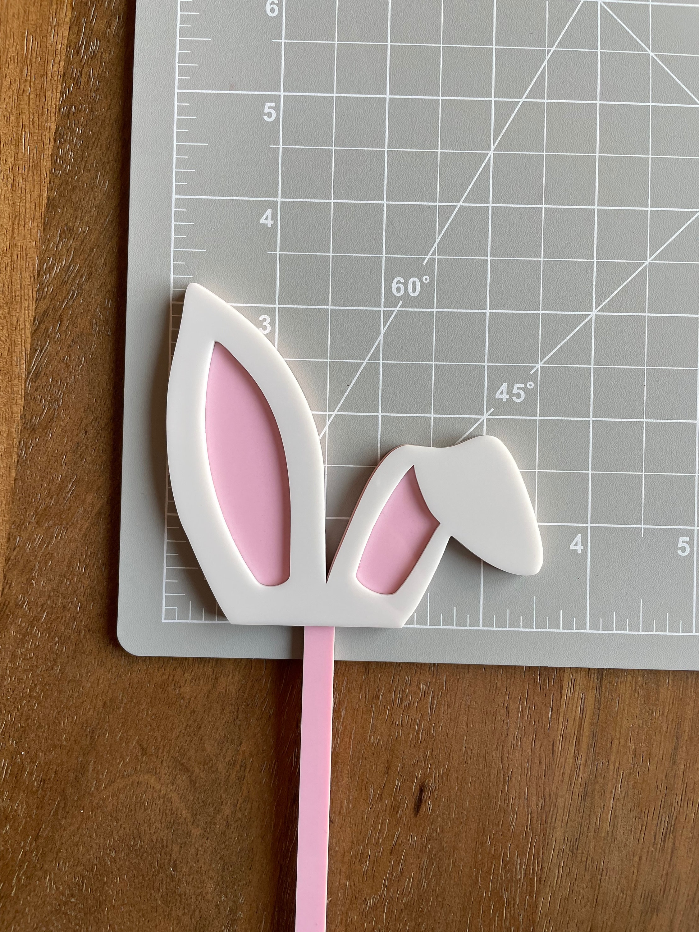 Acrylic Bunny Ear Cake Topper: Easter, Birthday, Shower Decor - Etsy