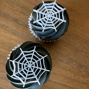 Acrylic Spider Web Cupcake Toppers, Spider Web Cupcake Toppers, Set of ...