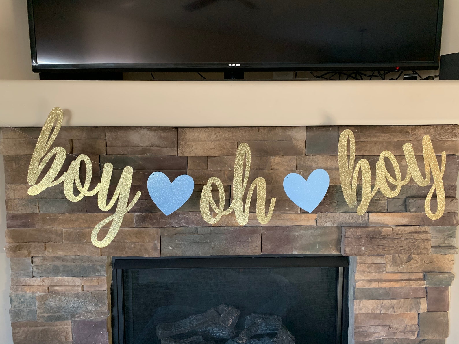 Jumbo Boy Oh Boy Banner, Baby Shower Decorations, Boy Oh Boy Baby ...