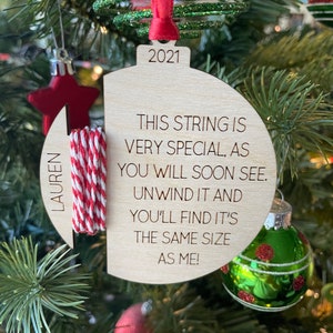 Personalized Height Ornament, Christmas Gift Ideas, Wooden Ornament ...