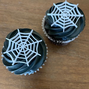 Acrylic Spider Web Cupcake Toppers, Spider Web Cupcake Toppers, Set of ...