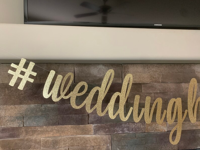 Wedding Hashtag Banner Custom Hashtag Banner Custom Wedding | Etsy