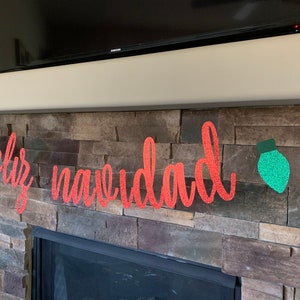 Feliz Navidad Banner, Feliz Navidad, Christmas Light Banner, Merry ...