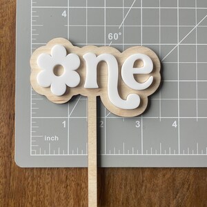 One Flower Cake Topper, Daisy Cake Topper, Boho Flower Cake Topper ...