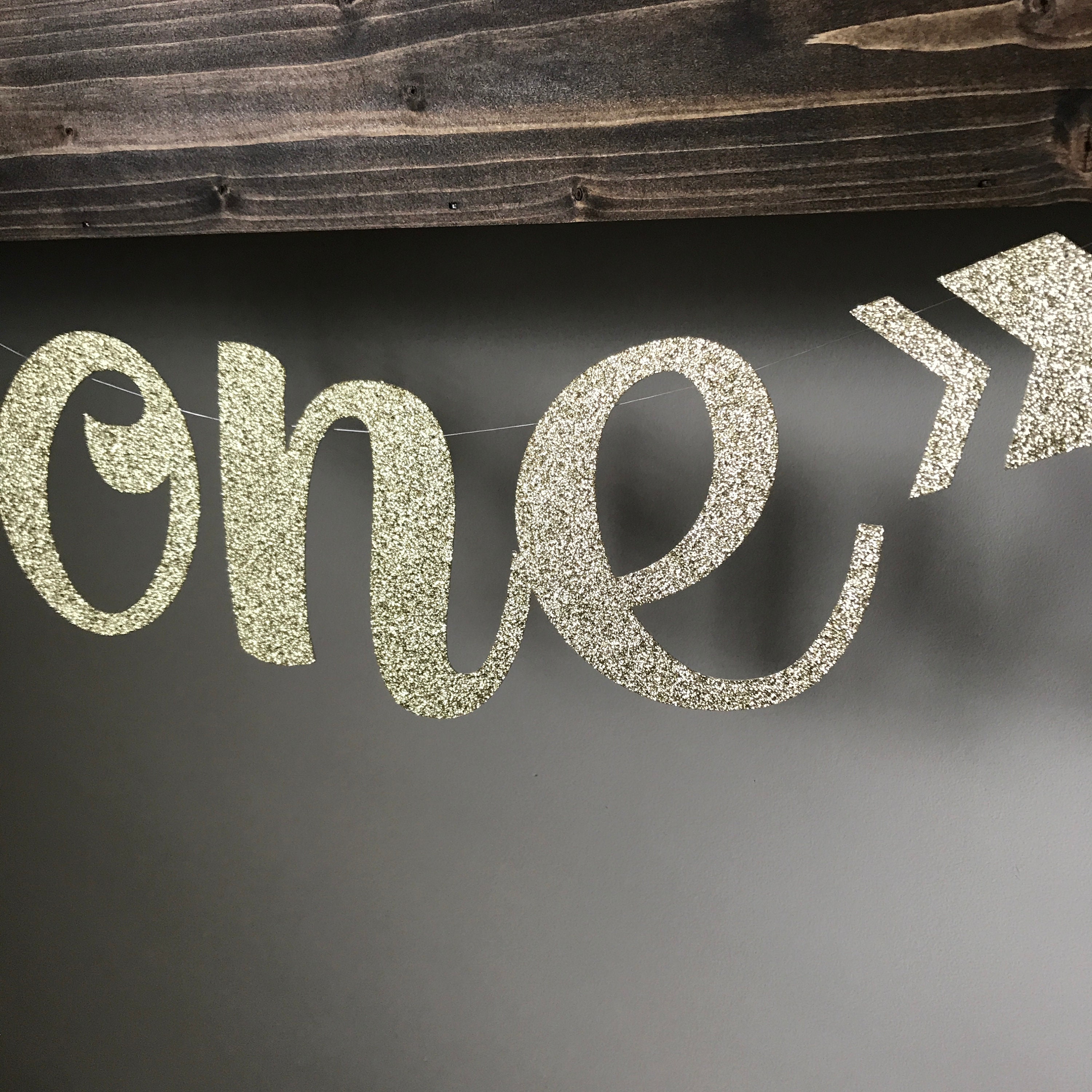 Wild One Banner Wild One With Arrows Glitter Gold Banner - Etsy