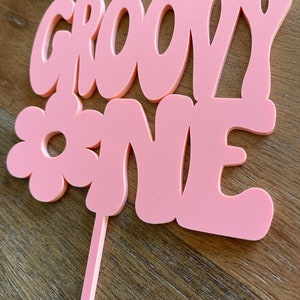 Groovy One Cake Topper, Groovy One, Groovy Birthday Decorations, 70s ...