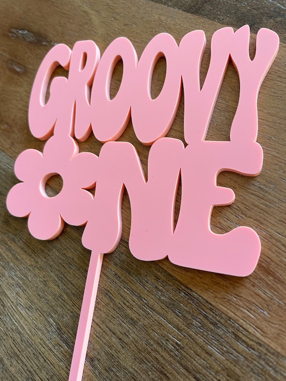 Groovy One Cake Topper Groovy One Groovy Birthday - Etsy
