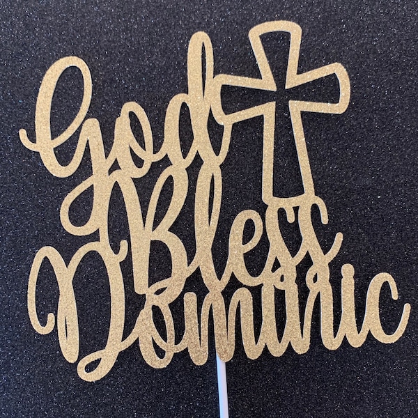 God Bless Cake Topper - Etsy