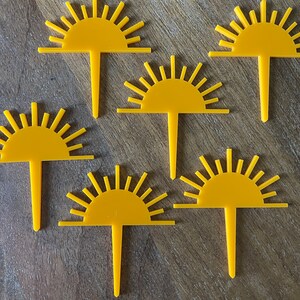 Sun Cupcake Toppers, Sun Toppers, Sun Decorations, Here Comes the Son ...