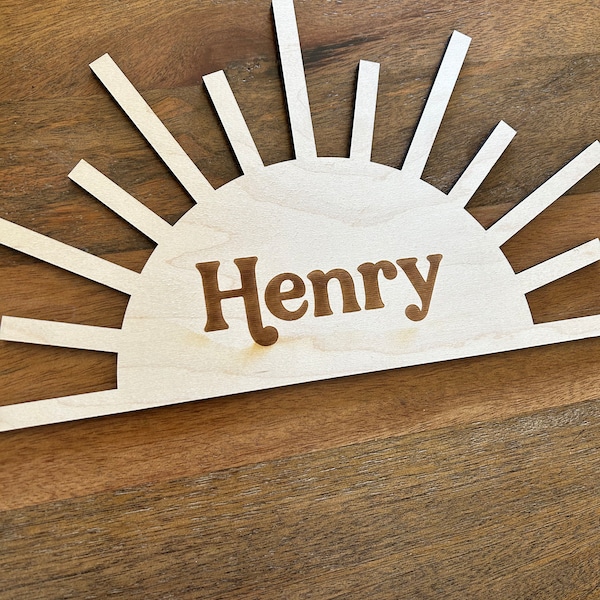 Custom Name Sun Sign - Etsy