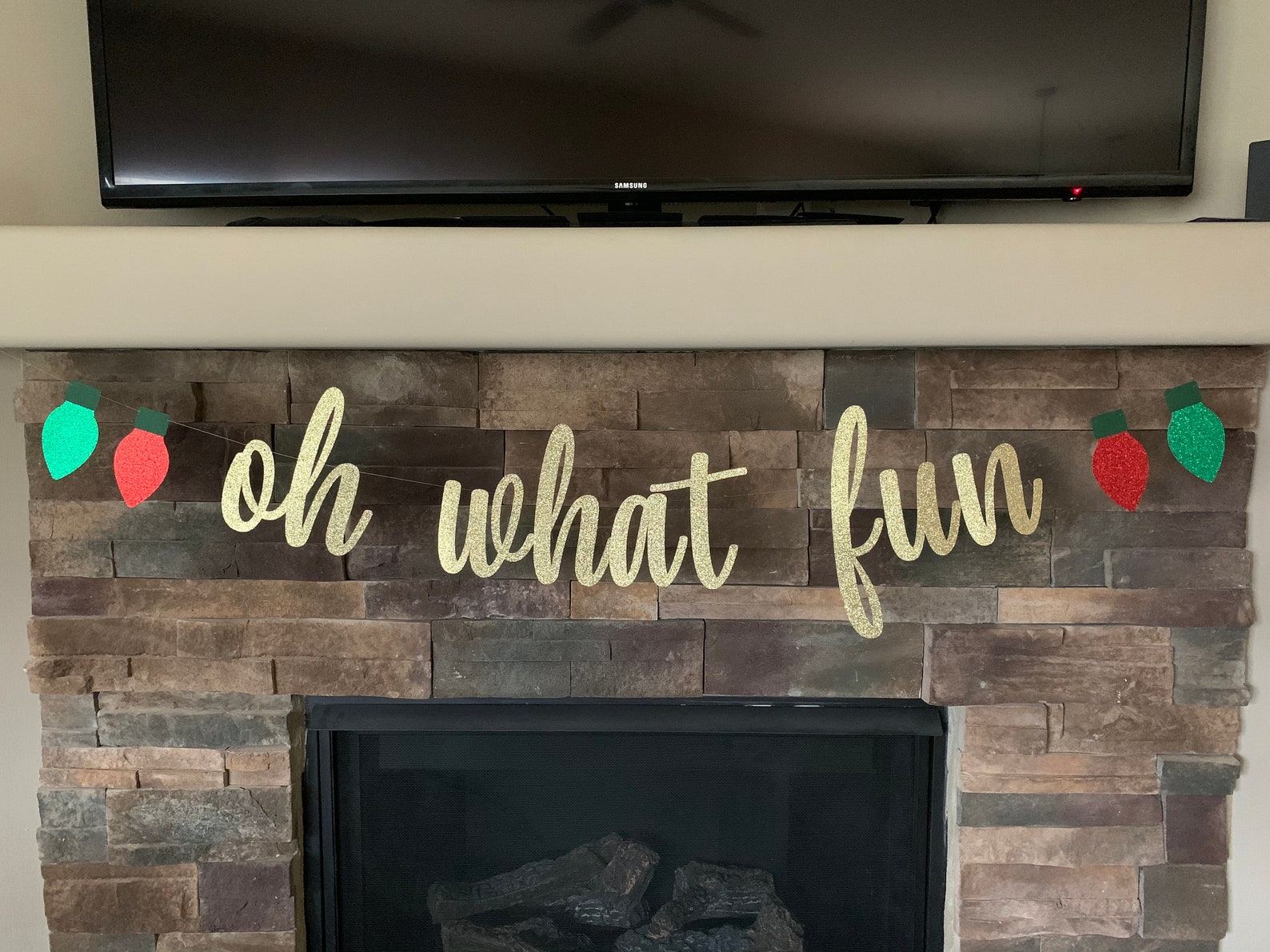 Oh What Fun Banner Oh What Fun Oh What Fun Christmas Lights - Etsy
