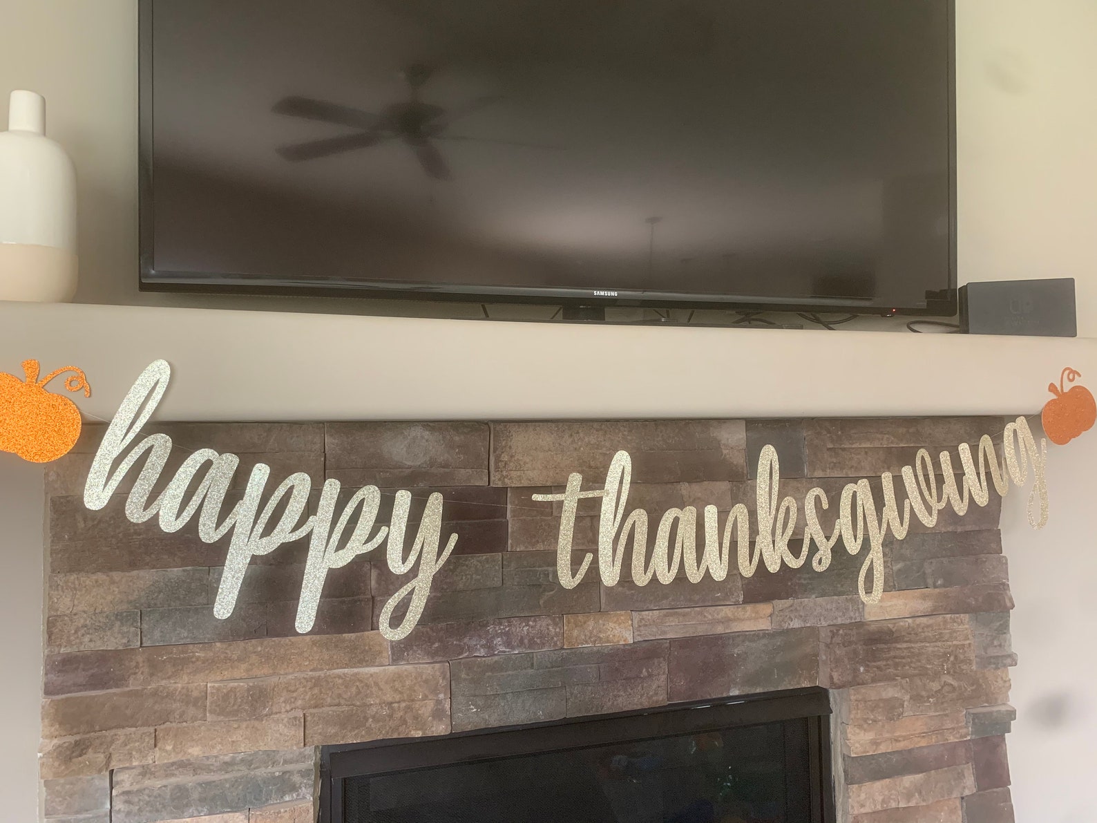 Happy Thanksgiving Banner Thanksgiving Decorations - Etsy