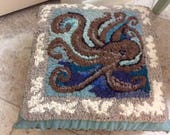 Under the Sea Octopus Footstool or Pillow Rug Hook Pattern - Etsy