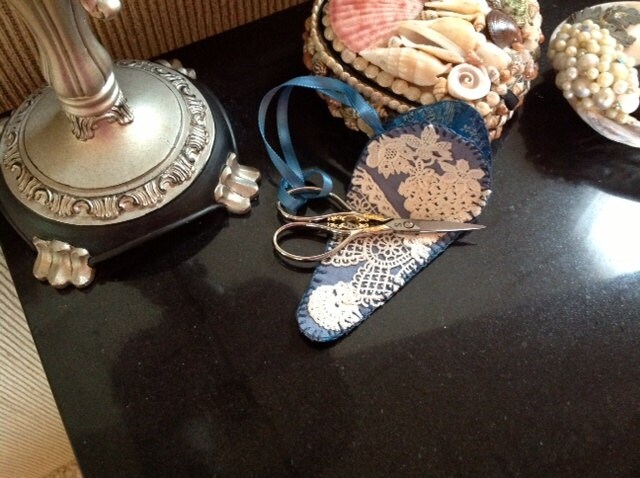 Wedgwood Blue Wool Scissors Case - Etsy