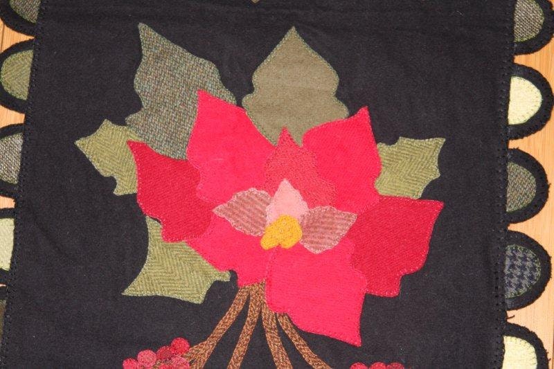 Poinsettia & Holly Table Runner Pattern - Etsy