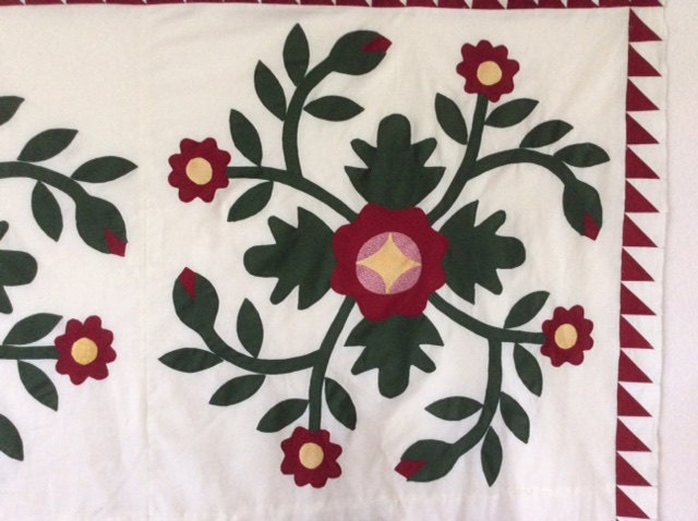 Antique Whig Rose Applique' Reproduction Quilt Pattern - Etsy