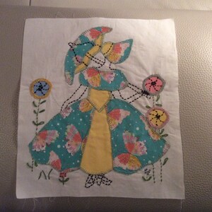 Parasol Lady With Flowers Quilt Block Paper Pattern Only (not a Kit) - Etsy